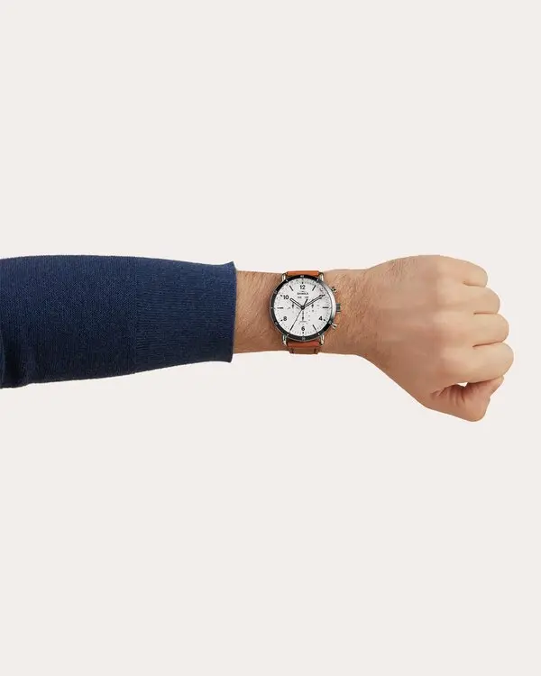 Shinola Canfield Sport 45mm Chronograph Watch - White