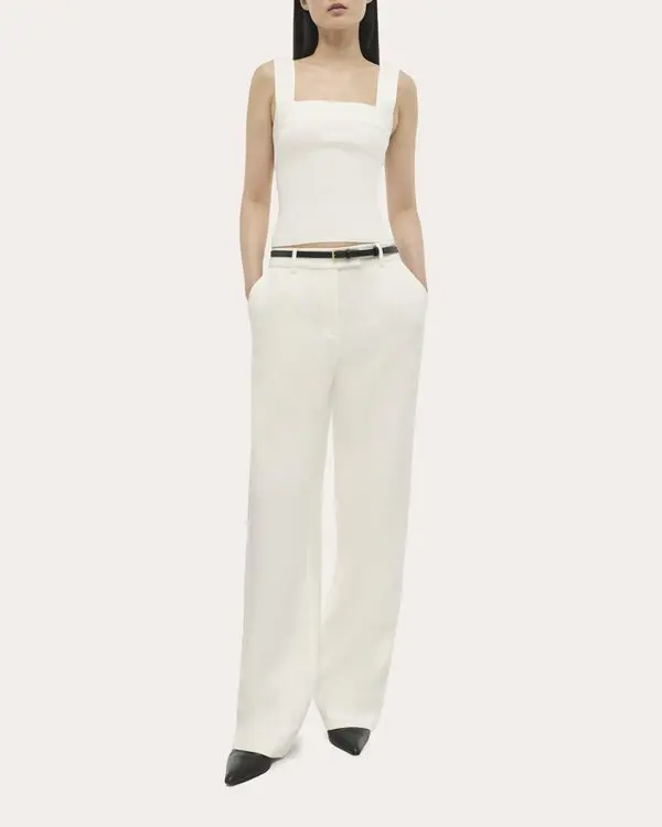 Simkhai Madine Compact Knit Tank Top - White