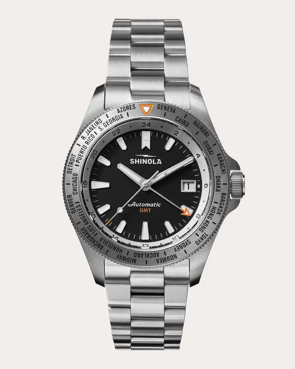 Shinola Gmt Bracelet Watch - Black