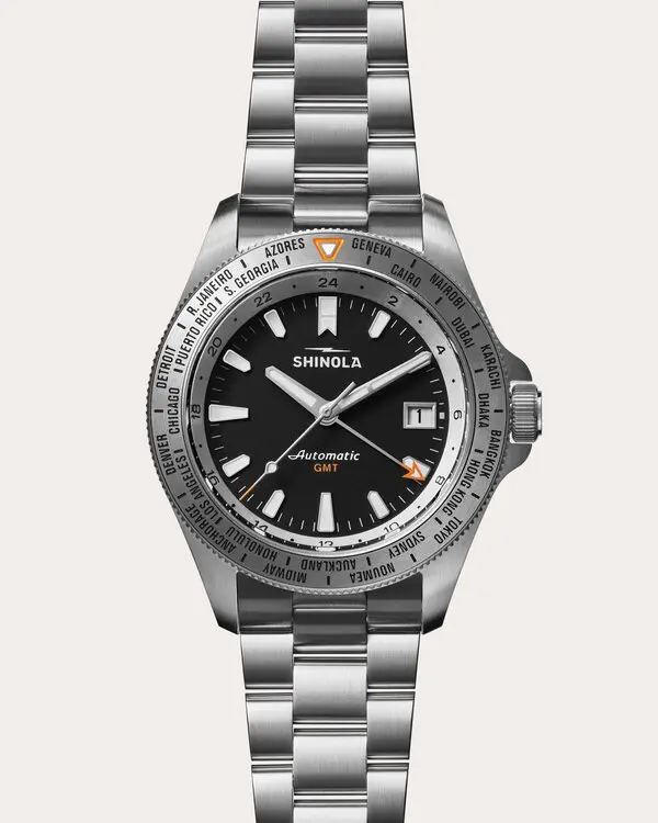 Shinola Gmt Bracelet Watch - Black