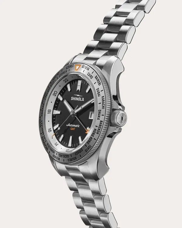 Shinola Gmt Bracelet Watch - Black