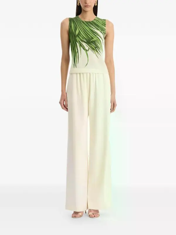 Oscar De La Renta Sleeveless Crewneck Top