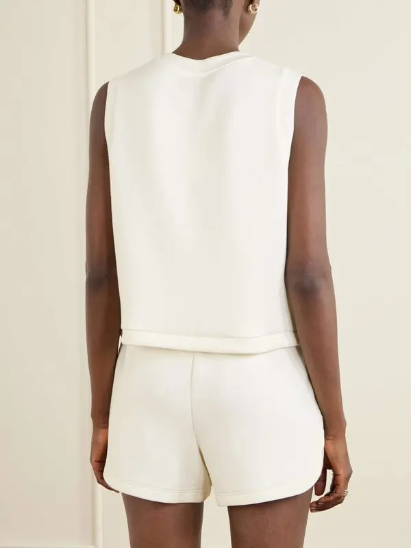 Varley Marla Embellished Jersey Tank Top - Cream