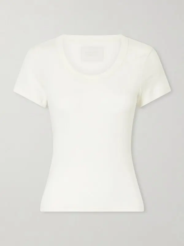 Citizens Of Humanity Maude Ribbed Jersey T-shirt - Neutrals
