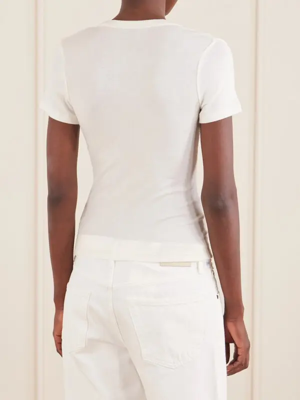 Citizens Of Humanity Maude Ribbed Jersey T-shirt - Neutrals
