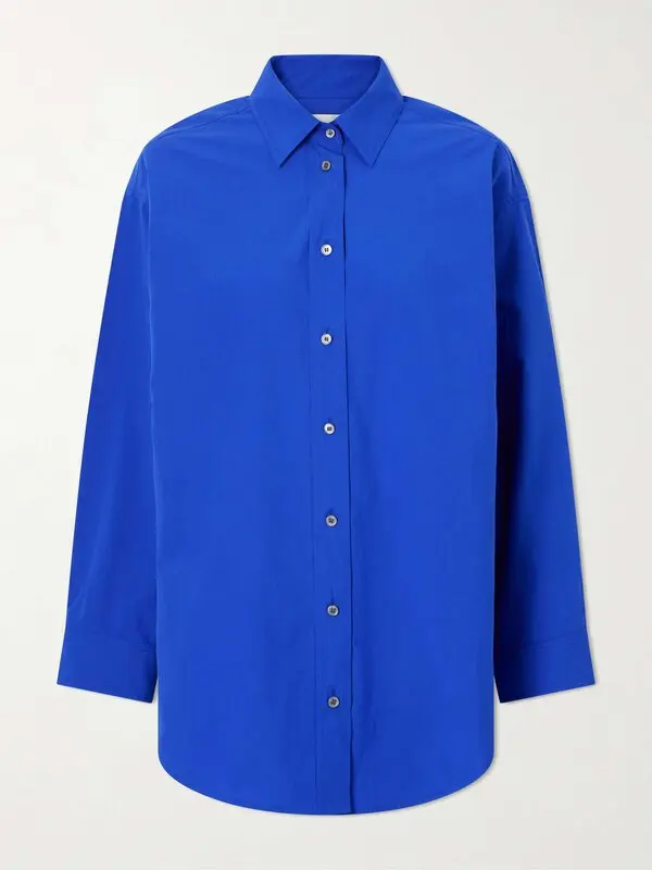 AGOLDE Sona Cotton-blend Shirt - Cobalt Blue