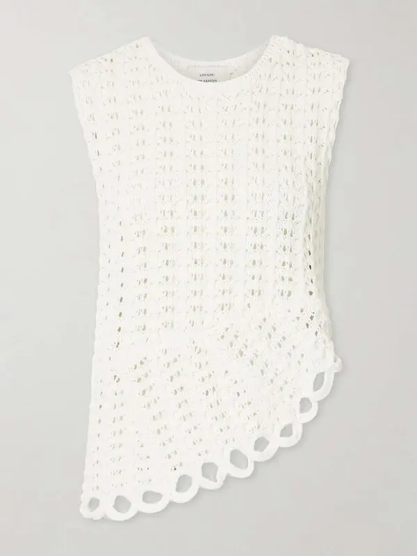 Loulou De Saison Saez Crocheted Top - Ivory