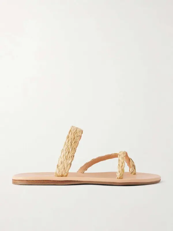 ANCIENT GREEK SANDALS Daphnae Raffia Sandals - Neutral