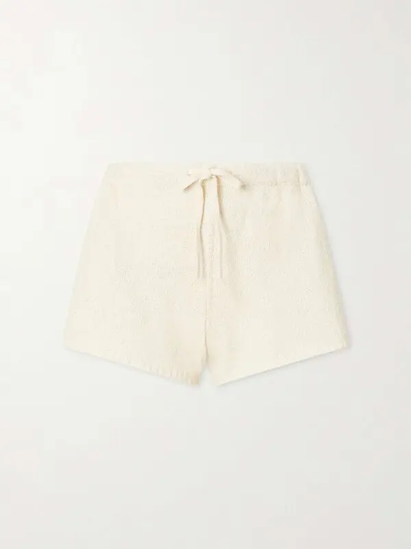Suzie Kondi Shallis Cotton-bouclé Shorts - Ecru