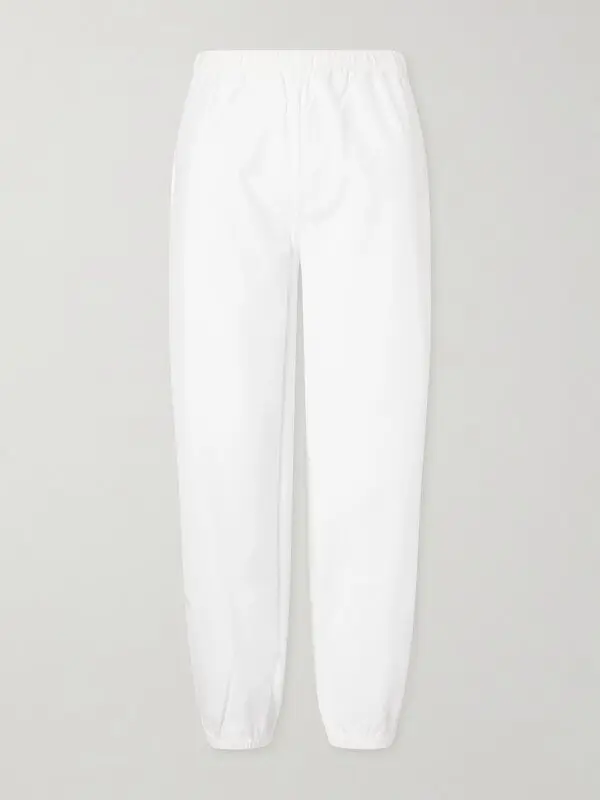 Suzie Kondi Delos Cotton-poplin Tapered Pants - White