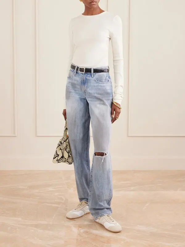SLVRLAKE Tess Long Distressed Boyfriend Jeans