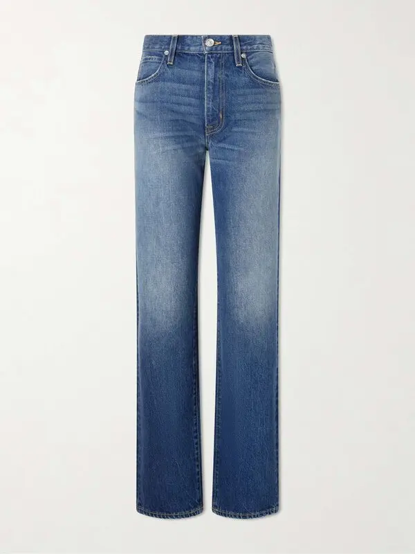SLVRLAKE Kendra High-rise Straight-leg Jeans - Mid Denim