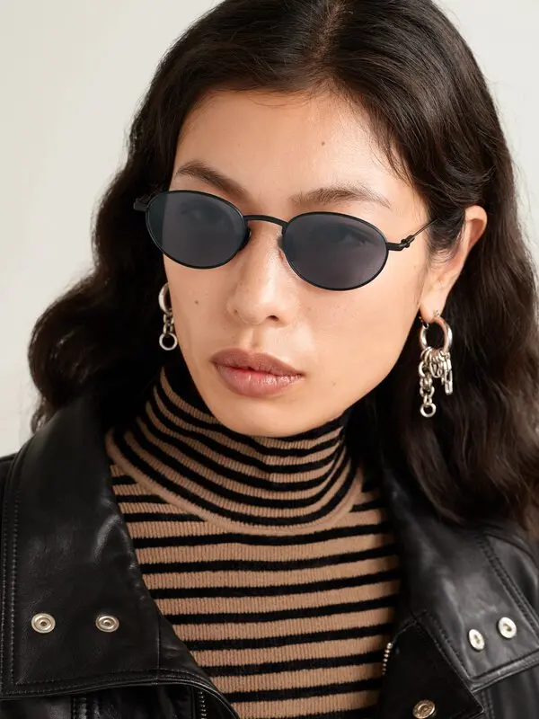 THISTLES Cruz Oval-frame Sunglasses