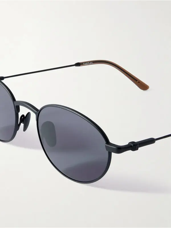 THISTLES Cruz Oval-frame Sunglasses