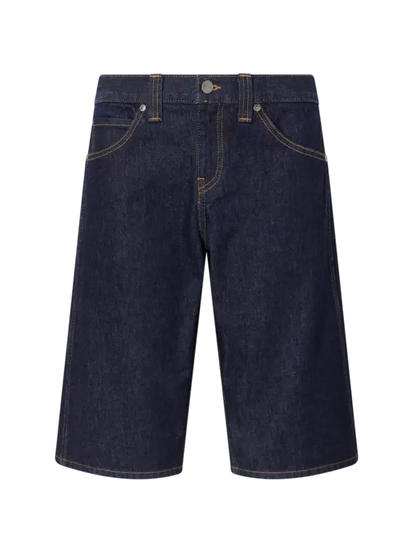Khaite Kinga Mid-rise Straight-leg Denim Shorts - Blue