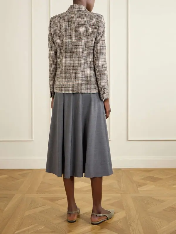 Brunello Cucinelli Checked Wool-blend Blazer