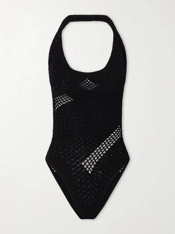 Suzie Kondi Rhea Crocheted One Piece - Black