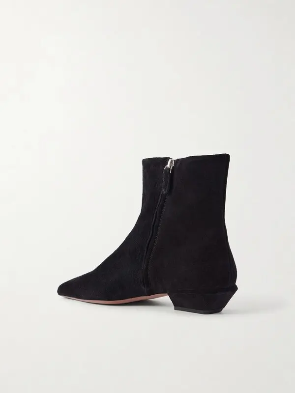 Paris Texas Bettina 25 Suede Ankle Boots - Black