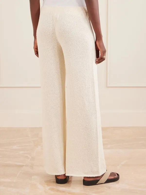 Suzie Kondi Calla Cotton-bouclé Flared Pants