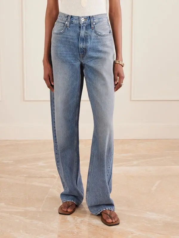 SLVRLAKE Cassie High-rise Wide-leg Jeans - Mid Denim