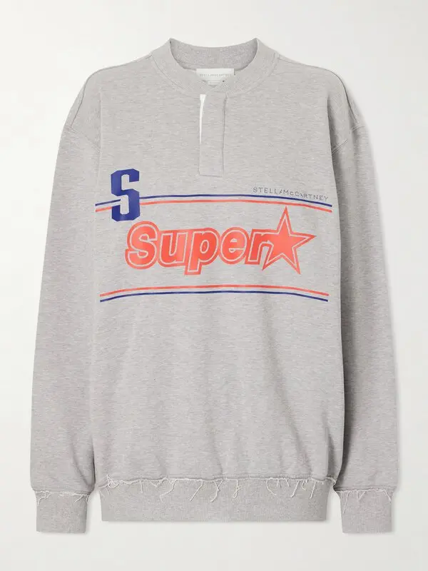 Stella McCartney Superstar Logo-printed Cotton-jersey Sweatshirt - Gray