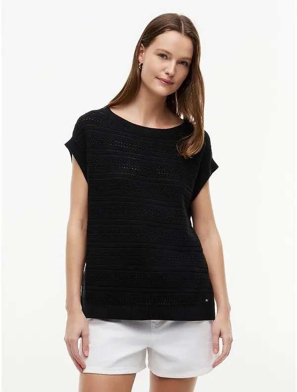 Tommy Hilfiger Crochet Sweater - Black