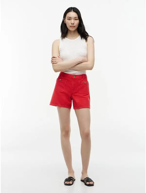 Tommy Hilfiger Patch Pocket Denim Shorts - Primary Red