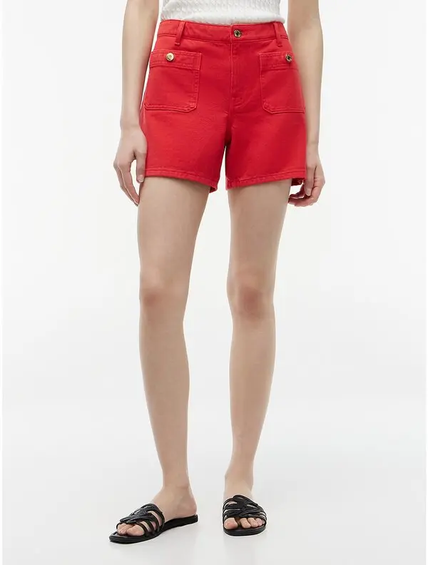 Tommy Hilfiger Patch Pocket Denim Shorts - Primary Red