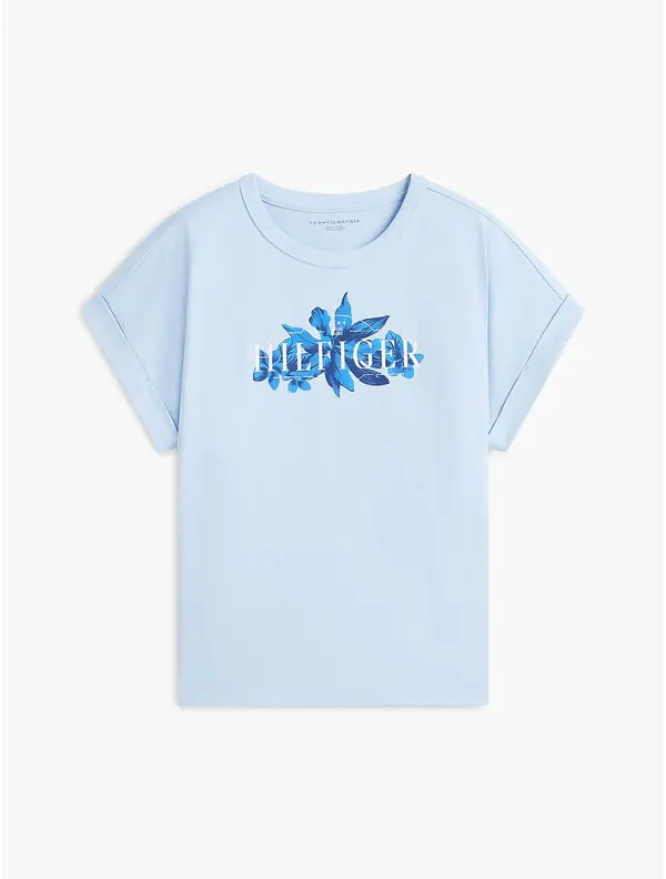 Tommy Hilfiger Floral Logo Cotton T-shirt