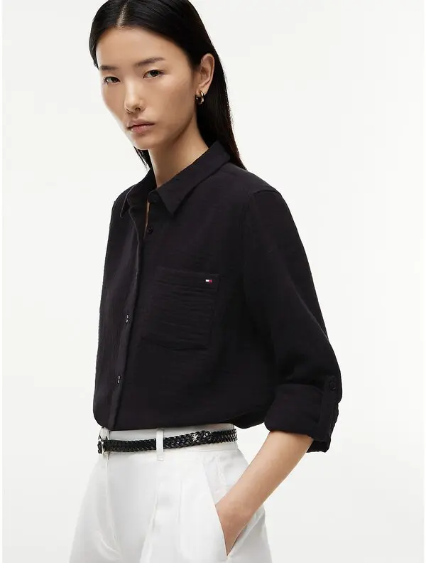 Tommy Hilfiger Gauze Roll-tab Pocket Shirt
