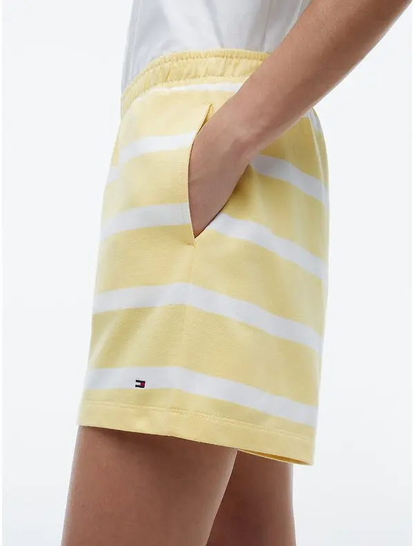 Tommy Hilfiger Striped Cotton Terry Sweatshorts