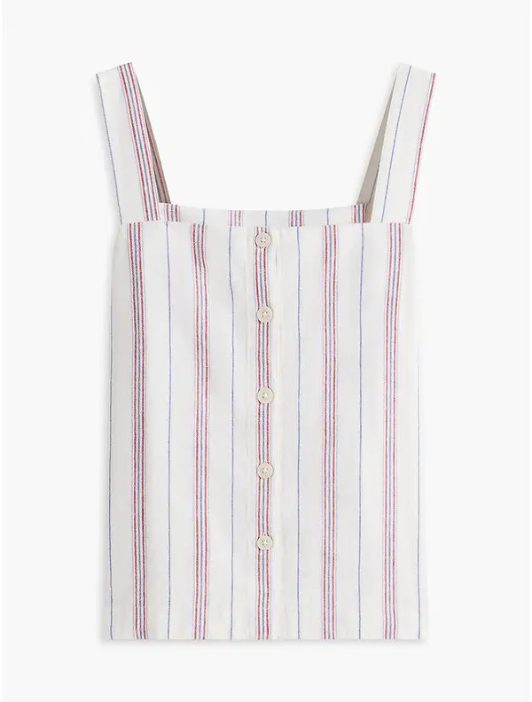 Tommy Hilfiger Striped Linen-blend Tank Top