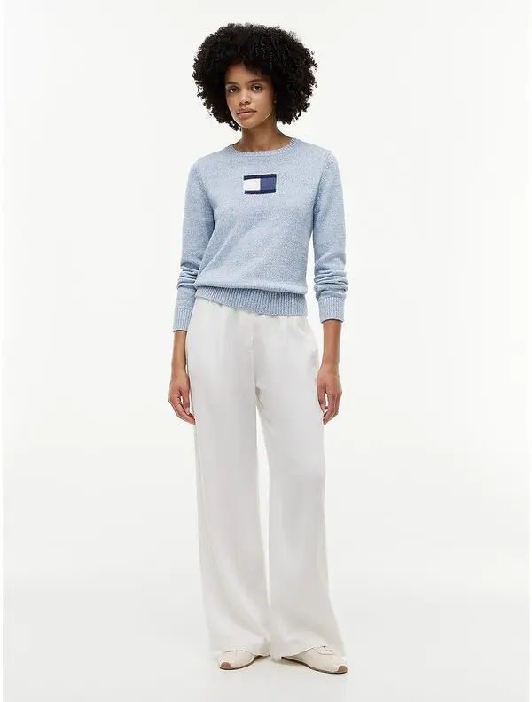 Tommy Hilfiger Intarsia Flag Logo Crewneck Sweater