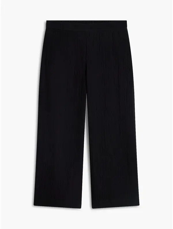 Tommy Hilfiger Cotton Gauze Cropped Wide Leg Pant