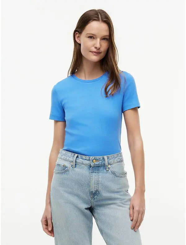 Tommy Hilfiger Crewneck Favorite T-shirt Blue - Siren Blue