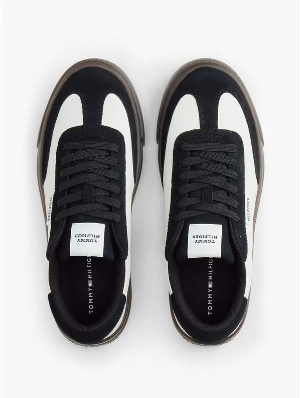 Tommy Hilfiger Suede And Leather Vulcanized Sneakers