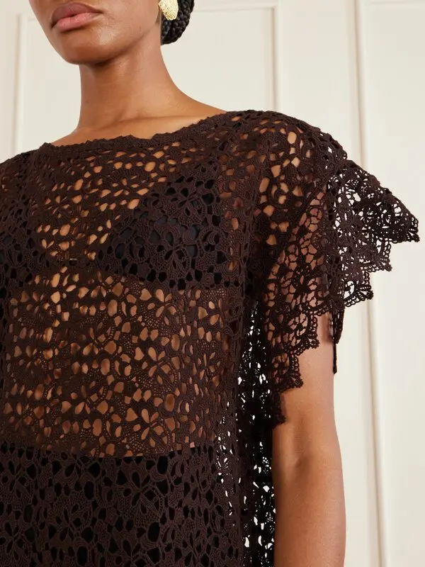 Suzie Kondi Kristina Crocheted Cotton Mini Dress