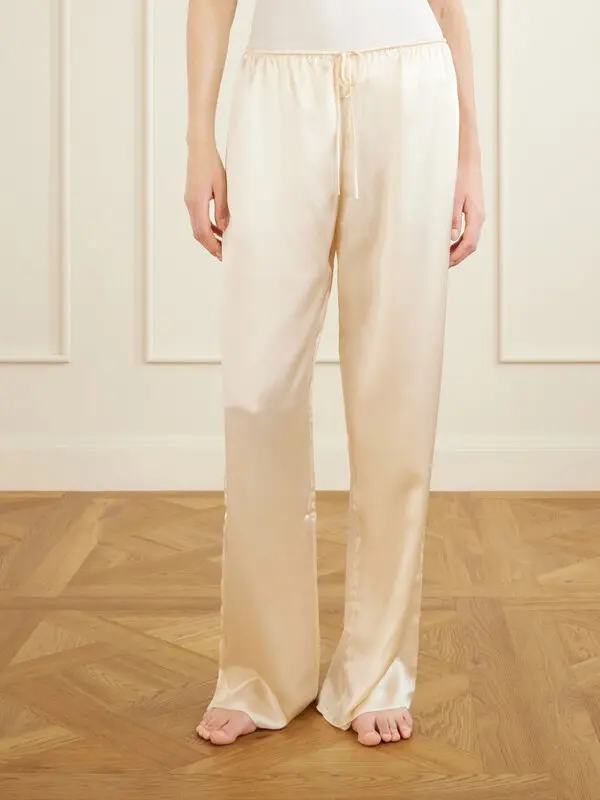 Olivia Von Halle Elvira Silk-satin Pajama Set - Neutrals
