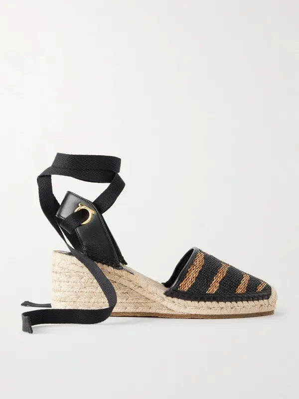 FERRAGAMO Zanta Zebra Espadrille Wedge - Zebra Print