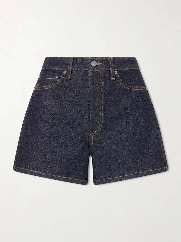 Khaite Danya Straight-leg Denim Shorts - Dark Denim