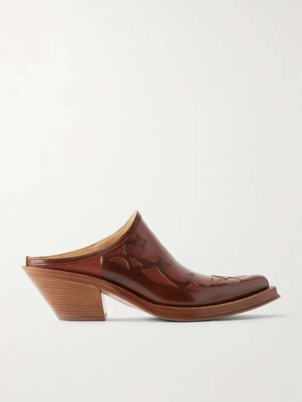 Gabriela Hearst Temperance Western Mules - Tan