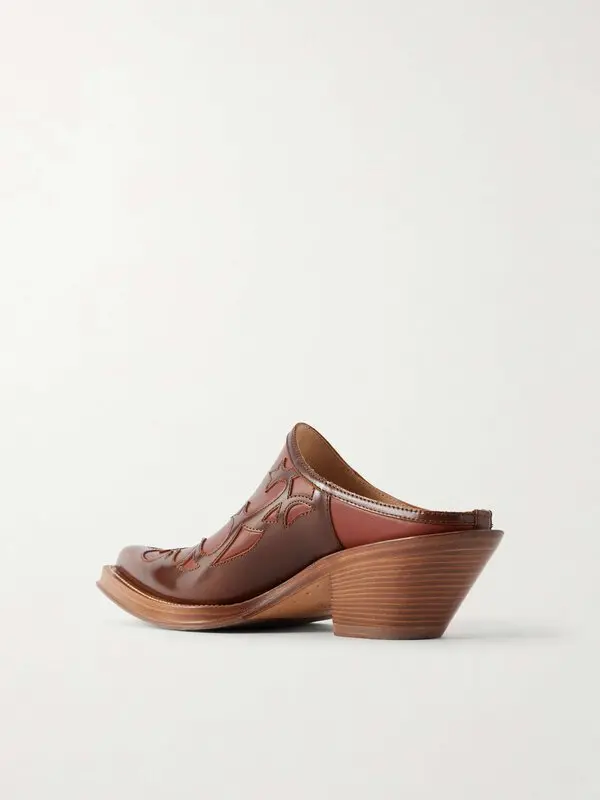 Gabriela Hearst Temperance Western Mules - Tan