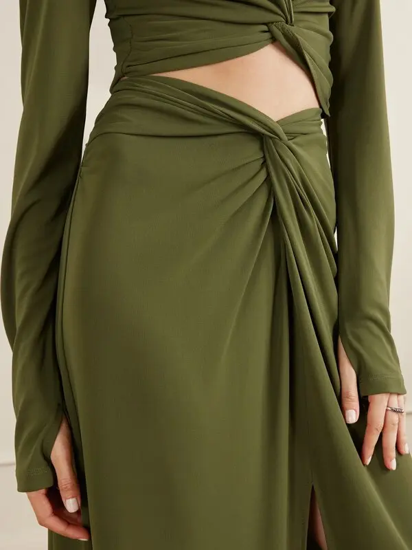 VIOLANTE NESSI Rebecca Satin Midi Skirt