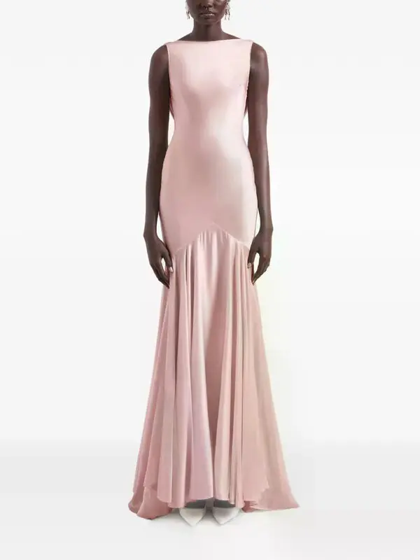 Nina Ricci Cowl-back Mermaid Maxi Dress - Pink