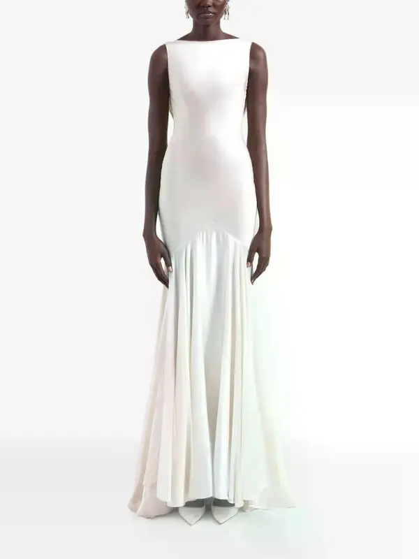 Nina Ricci Cowl-back Mermaid Maxi Dress - White