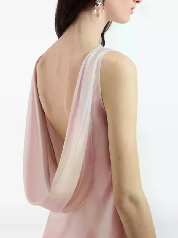 Nina Ricci Silk Draped Back Top