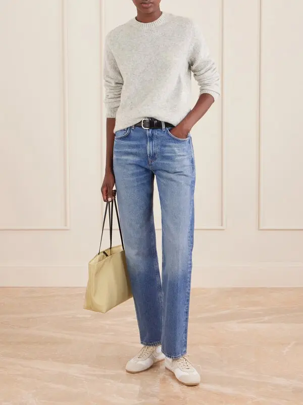 THE ELDER STATESMAN Nimbus Laurel Knitted Cashmere And Silk-blend Sweater