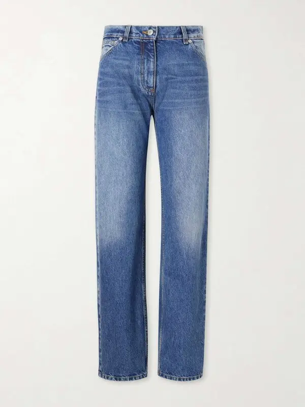 Magda Butrym High-rise Straight-leg Boyfriend Jeans - Mid Denim