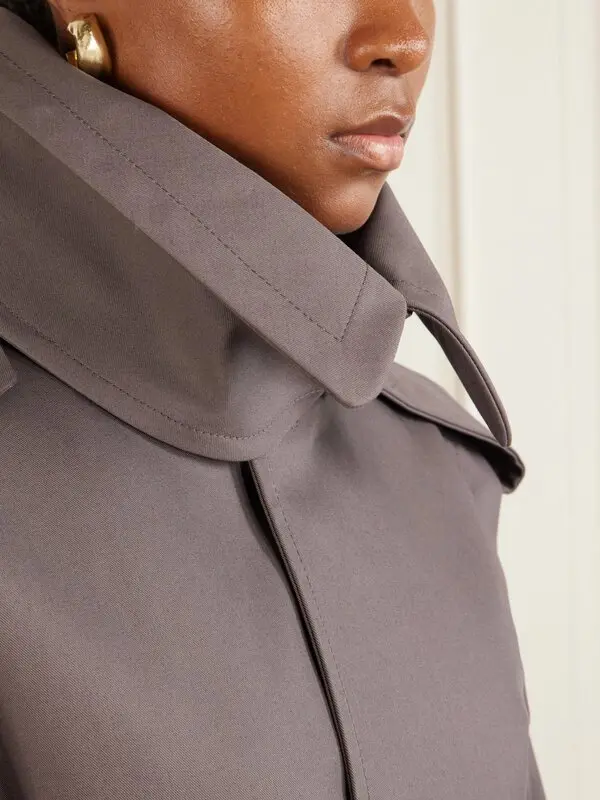 Victoria Beckham Philippa Belted Cotton Trench Coat - Brown