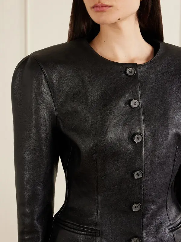 Magda Butrym Paneled Leather Jacket
